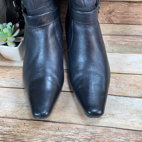 Anne Klein | Shoes | Anne Klein Black Leather Boots Iflex Soles Size 55 ...
